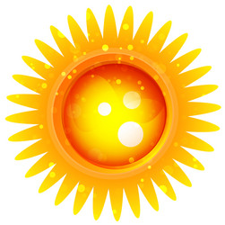 Gold tropical sun logo Royalty Free Vector Image