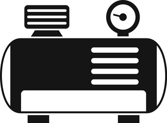 Two color air compressor icon from construction Vector Image