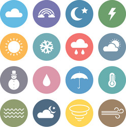 Weather forecast icon set Royalty Free Vector Image