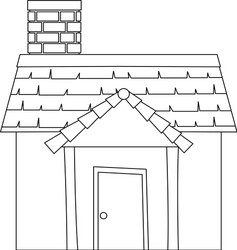 Simple modern house outline Royalty Free Vector Image