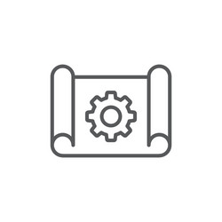 Project management icon symbol isolated on white Vector Image