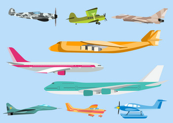 Plane aircraft or airplane and jet flight Vector Image