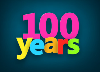 100 year excellence template design Royalty Free Vector