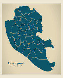 Modern city map - liverpool england Royalty Free Vector