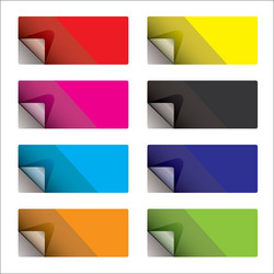 Sticker curl backing pale Royalty Free Vector Image