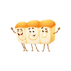 Cartoon georgian shoti puri bread bakery character