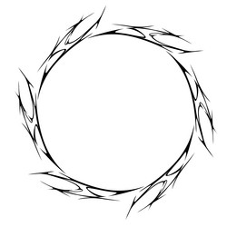 Cyber sigilism frame neo tribal gothic style Vector Image