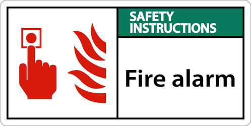 Symbol emergency fire alarm sign isolate on white Vector Image