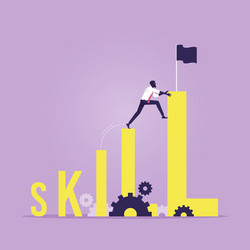 Skill development concept-training and coach Vector Image