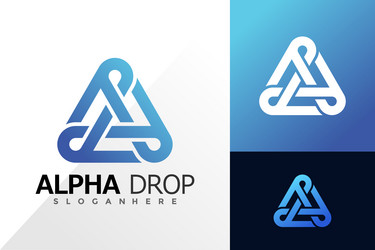 Letter a alpha diamond logo icon Royalty Free Vector Image