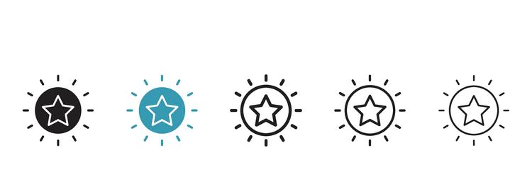 Appreciation icon set outstanding customer Vector Image