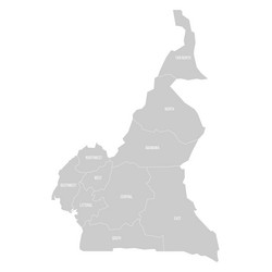 Cameroon political map of administrative divisions