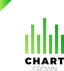 Chart crown infographic rate or icon Royalty Free Vector