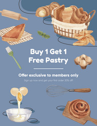Pastry Posters Vector Images (over 8,700)