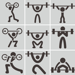 Weight lifting labels Royalty Free Vector Image