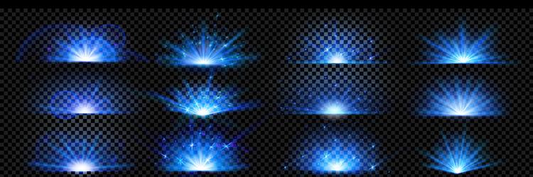 Gold explode glow shine sun ray burst effect Vector Image