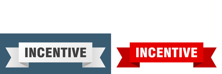 Incentive ribbon isolated band sign Royalty Free Vector