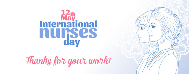 International nurses day 12 may poster Royalty Free Vector