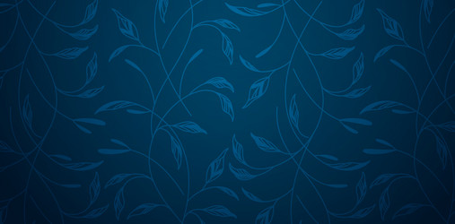 Blue background with floral motif patterns Vector Image