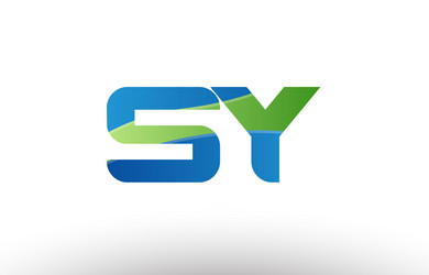 Sy alphabet letter join joined logo design Vector Image
