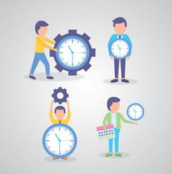 Work time clock Royalty Free Vector Image - VectorStock