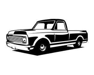 Chevy c10 truck industry logo silhouette Vector Image
