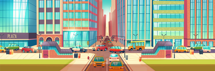 Intersection Road Cartoon Vector Images (over 1,100)