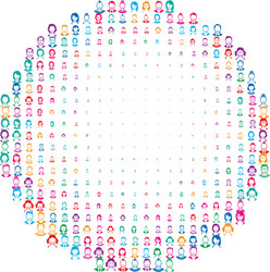 Large group people in letter n form human Vector Image