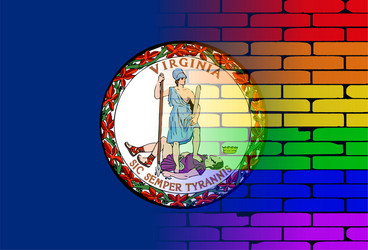 Rainbow wall virginia Royalty Free Vector Image