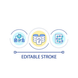 Quantifiable data blue gradient concept icon Vector Image