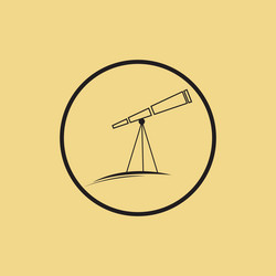 Telescope logo and symbol design template Vector Image