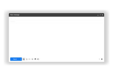 Blank window of email template message Royalty Free Vector