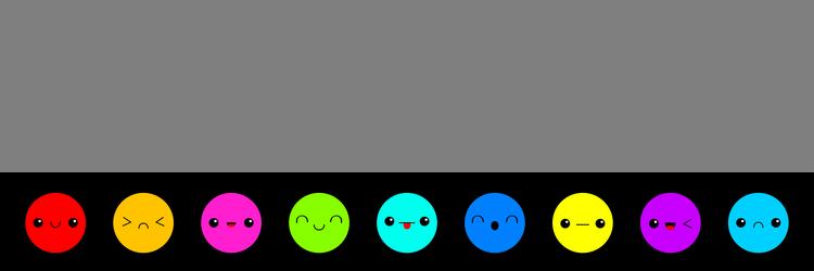 Colorful round circle head icon set boo spooky Vector Image