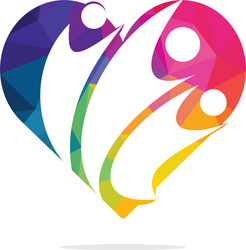 Group three people logo Royalty Free Vector Image