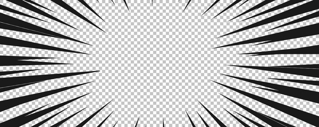 Black comic book transparent background Royalty Free Vector