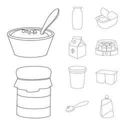 Calcium and food logo set Royalty Free Vector Image