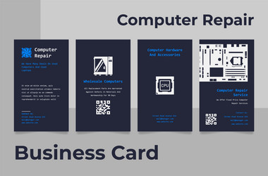 Computer Repairing Shop Visiting Card Design