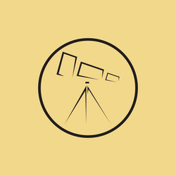 Telescope logo and symbol design template Vector Image