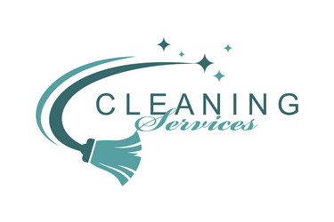 Simple cleaning service logotype Royalty Free Vector Image