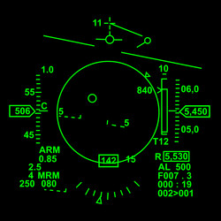 F 16 hud dogfight mode view Royalty Free Vector Image