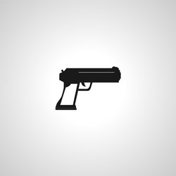 Pistol simple icon gun icon icon Royalty Free Vector Image