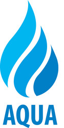 Blue gas water drop logo Royalty Free Vector Image