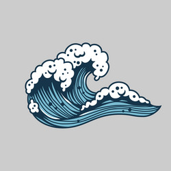 Pattern with sea or ocean wave for marine design Vector Image