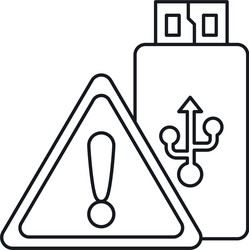 Website and usb on white background Royalty Free Vector