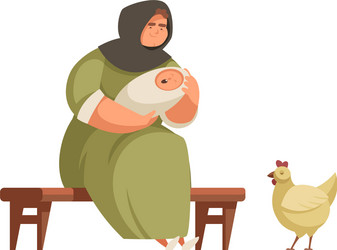 Isolated medieval fat man character with royal Vector Image