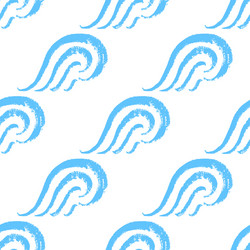 Marine seamless pattern with water waves Vector Image