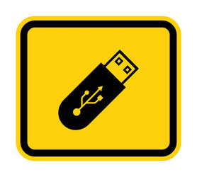 Do not use flash drive symbol sign isolate Vector Image