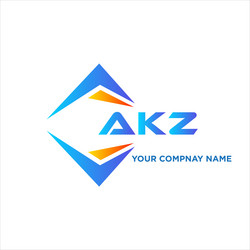 Akz abstract monogram shield logo design on white Vector Image