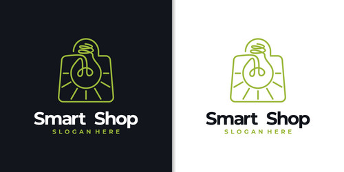 Creative shopping logo or icon design collection Vector Image