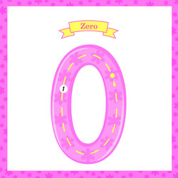 Printable number flashcards for teaching Vector Image